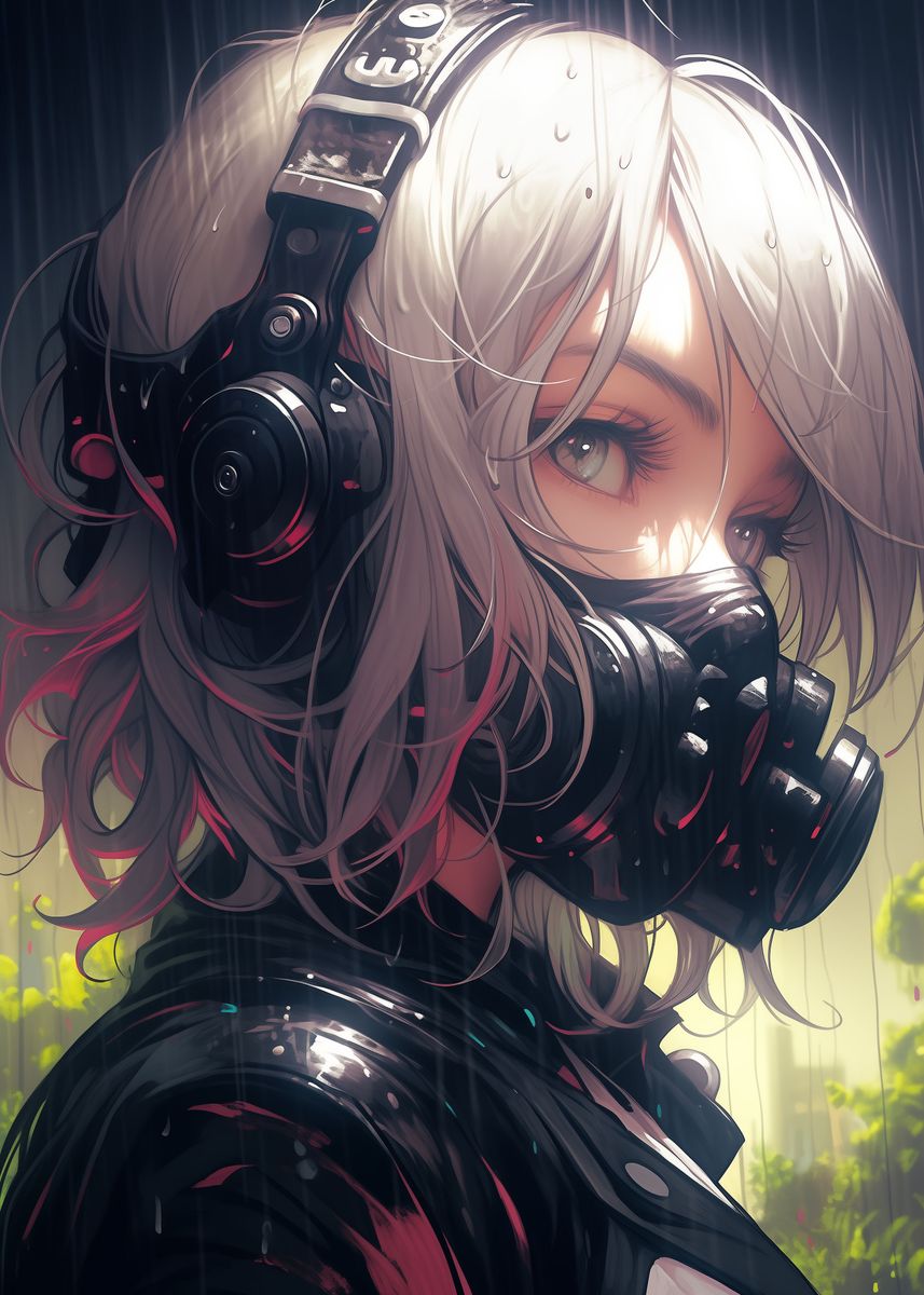 'Anime Girl Robot' Poster, picture, metal print, paint by Georgee Home ...