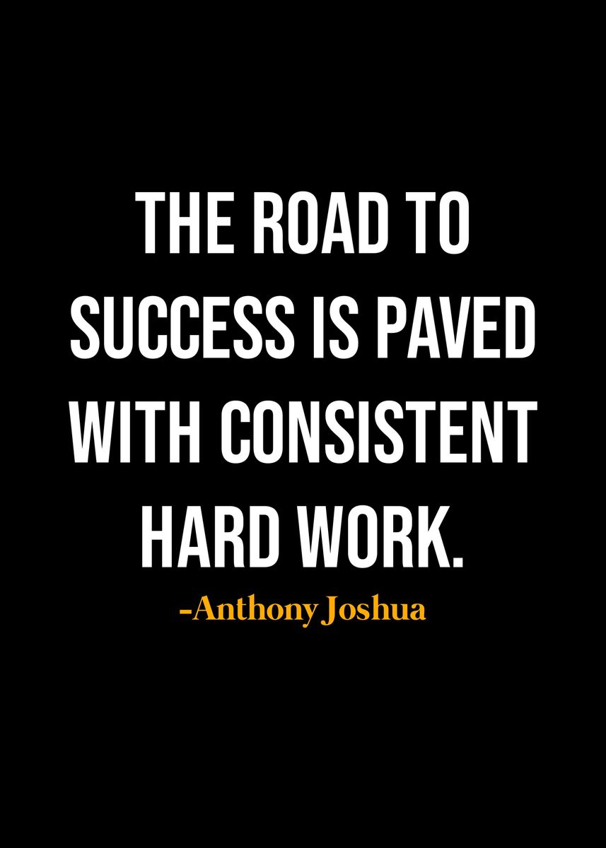 'Anthony Joshua Quotes ' Poster, picture, metal print, paint by KLIP ...