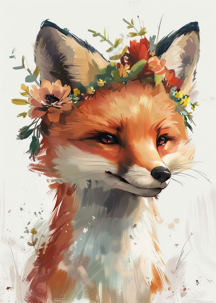 'Fox Funny Quote' Poster, picture, metal print, paint by Henning ...