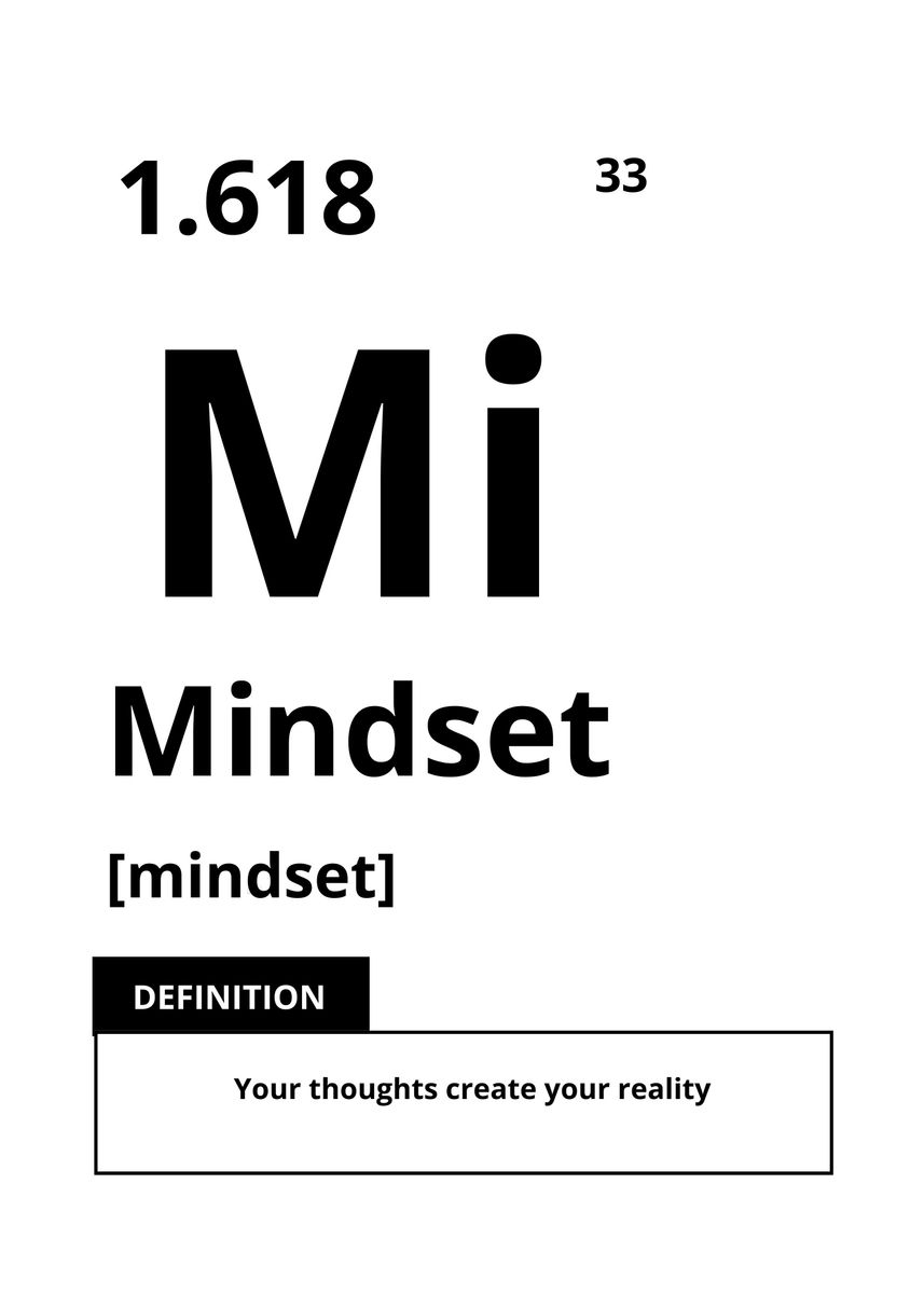 'mindset definition' Poster, picture, metal print, paint by EDSON RAMOS ...
