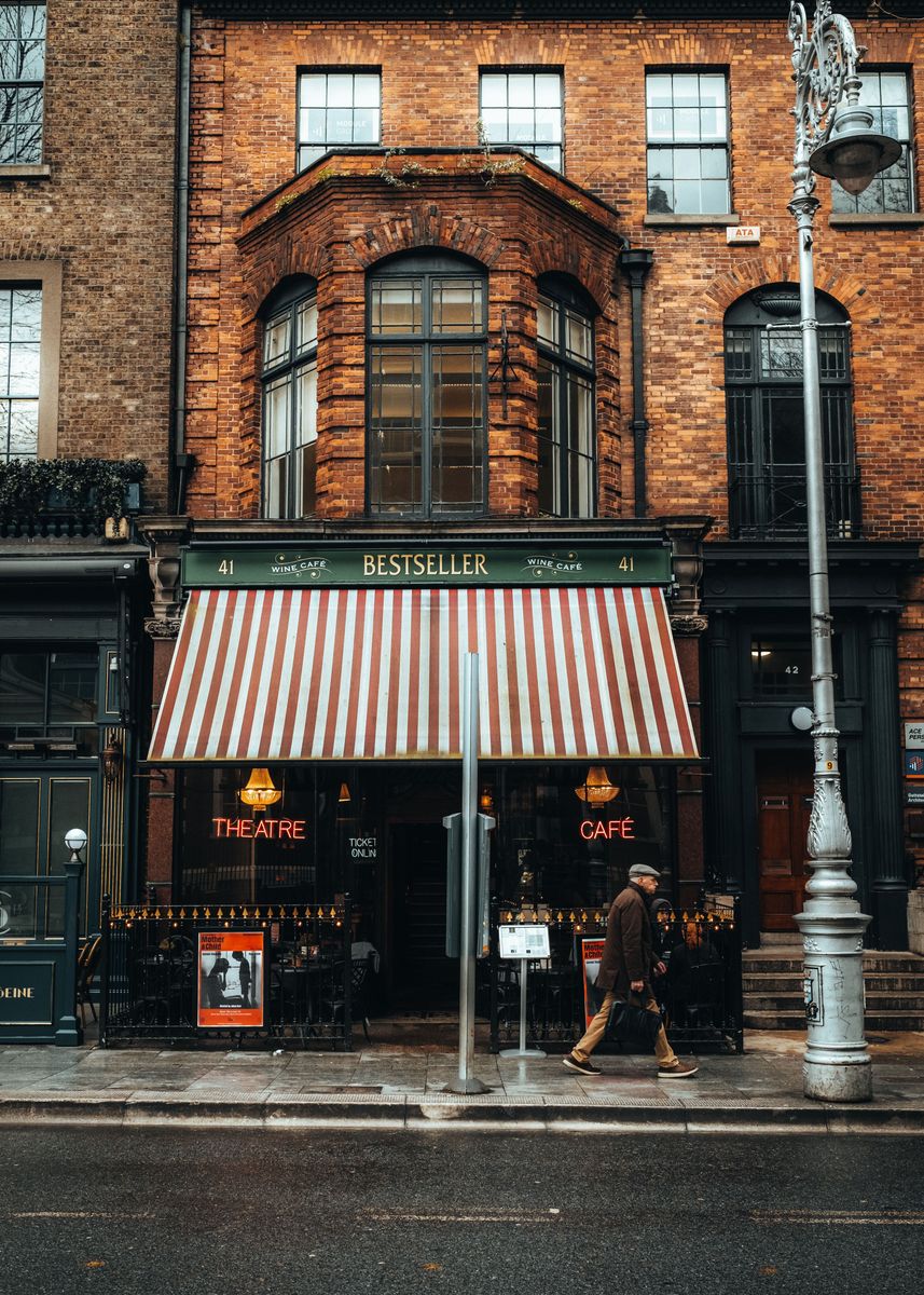 ' Literary Caf Mornings' Poster, picture, metal print, paint by Luciann ...