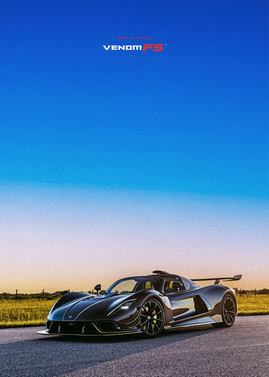 'Hennessey Venom F5 ' Poster, picture, metal print, paint by Lee Rocks ...