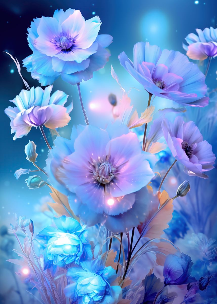 'Beautiful Flowers' Poster, picture, metal print, paint by Ben Krefta ...