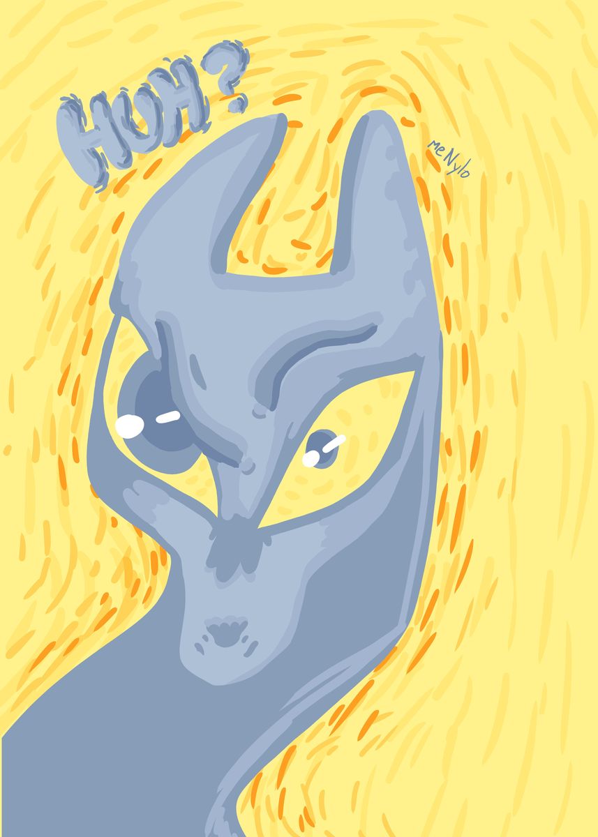 'HUH' Poster, picture, metal print, paint by Nylo | Displate