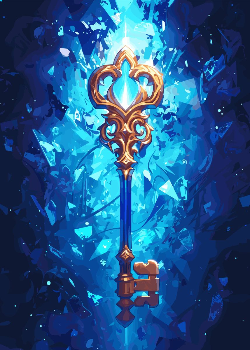 'Magical Key' Poster, picture, metal print, paint by SuperNova | Displate