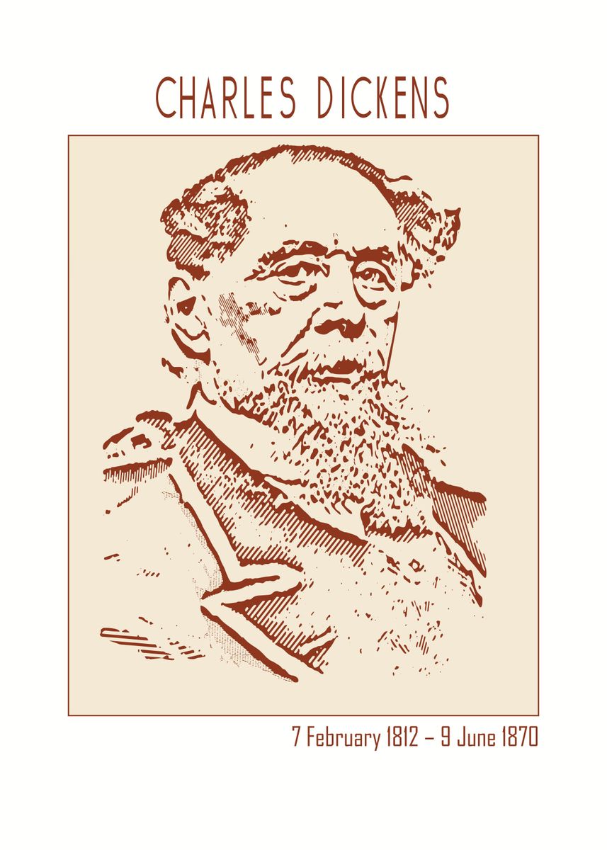 'Charles Dickens ' Poster, picture, metal print, paint by The Best ...