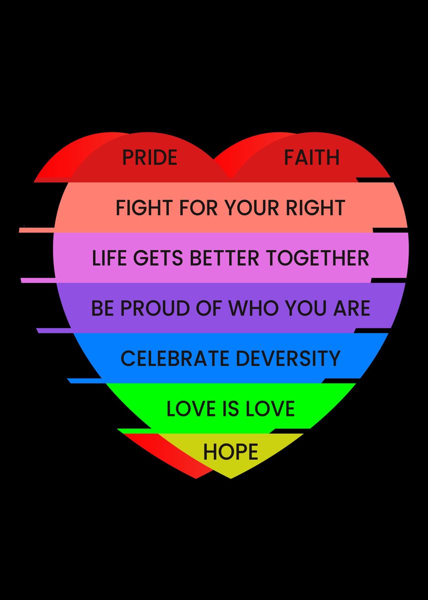 'lgbt power' Poster, picture, metal print, paint by Biliacci | Displate