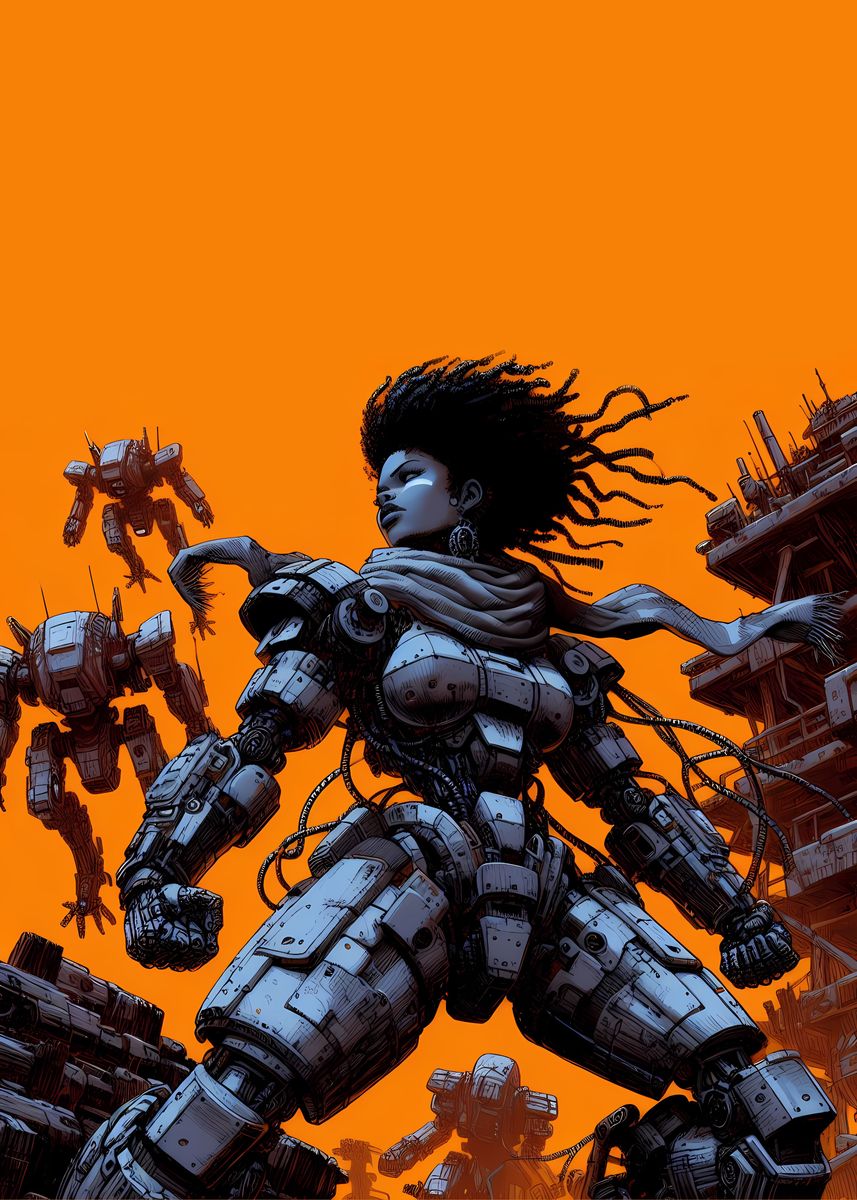 'Mech Warrior Ready' Poster, picture, metal print, paint by CODY NORRIS ...