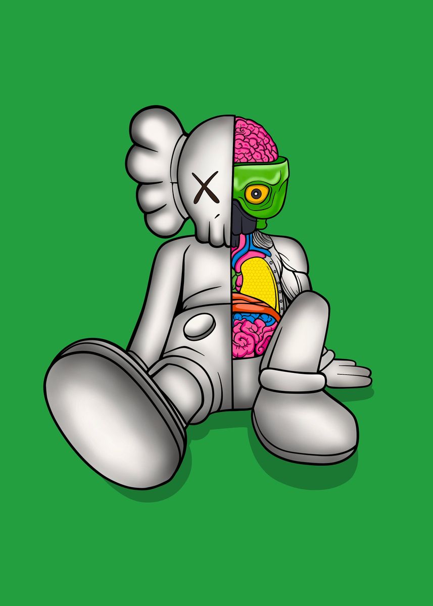 'Kaws' Poster, picture, metal print, paint by Lardis Art | Displate