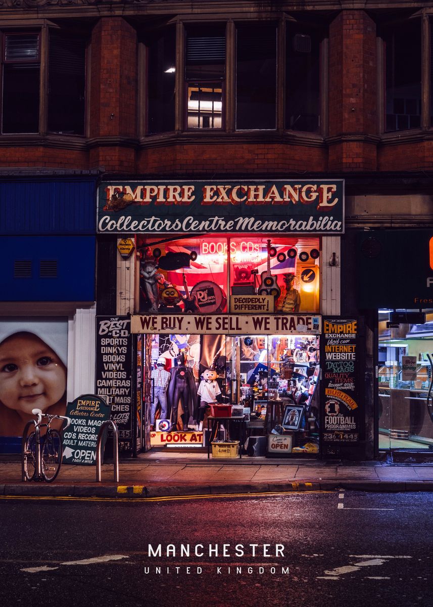 'Manchester ' Poster, picture, metal print, paint by Big City | Displate