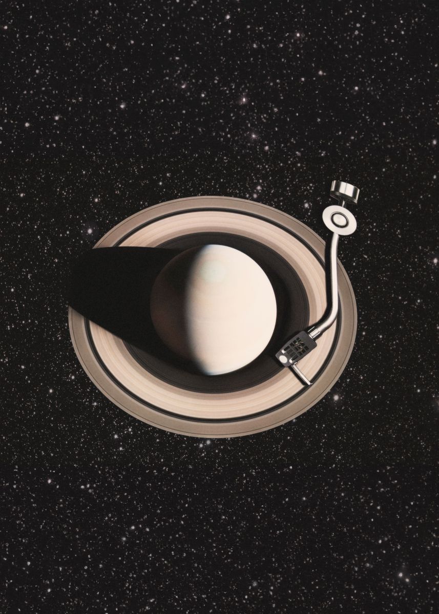 'Saturn Vinyl Record' Poster, picture, metal print, paint by Dani ...