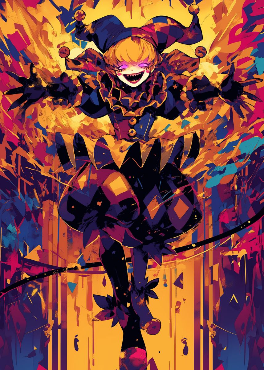 'Crazy Jester' Poster, picture, metal print, paint by Tomorrow Artz ...