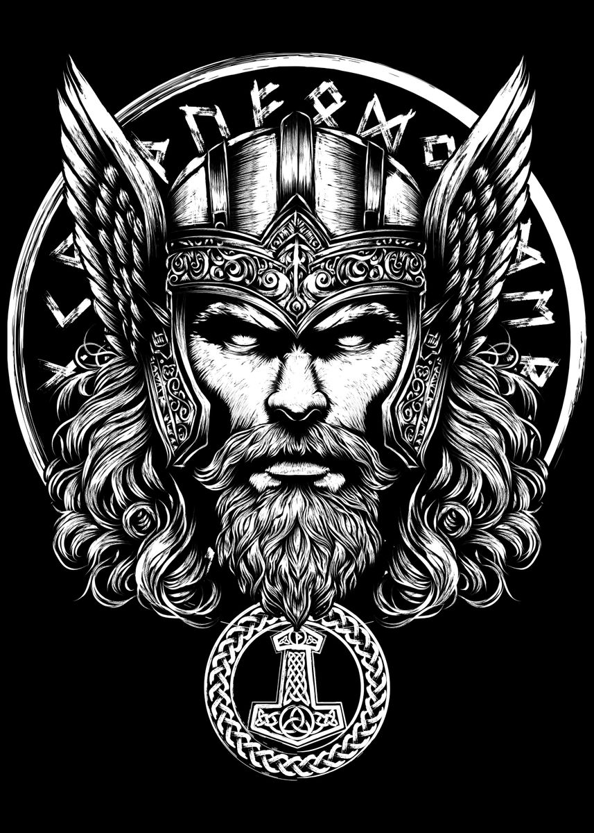 'God of thunder' Poster, picture, metal print, paint by Antonio ...