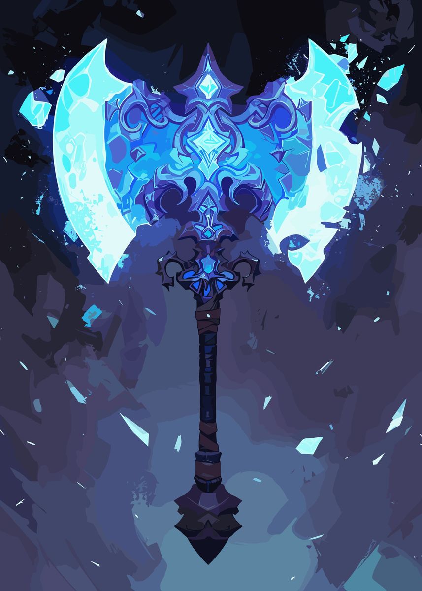 'Magical Axe' Poster, picture, metal print, paint by SuperNova | Displate