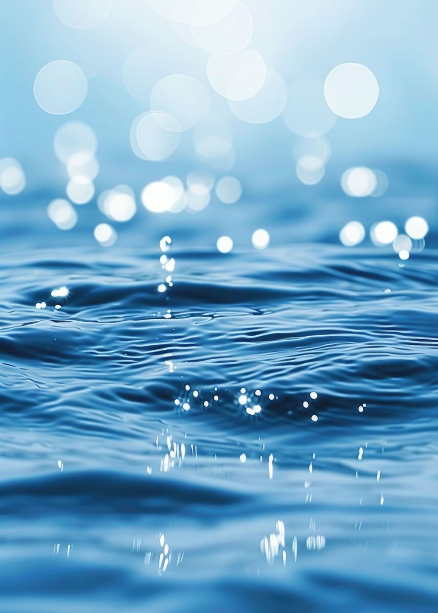 'Ocean Water' Poster, picture, metal print, paint by Jan | Displate