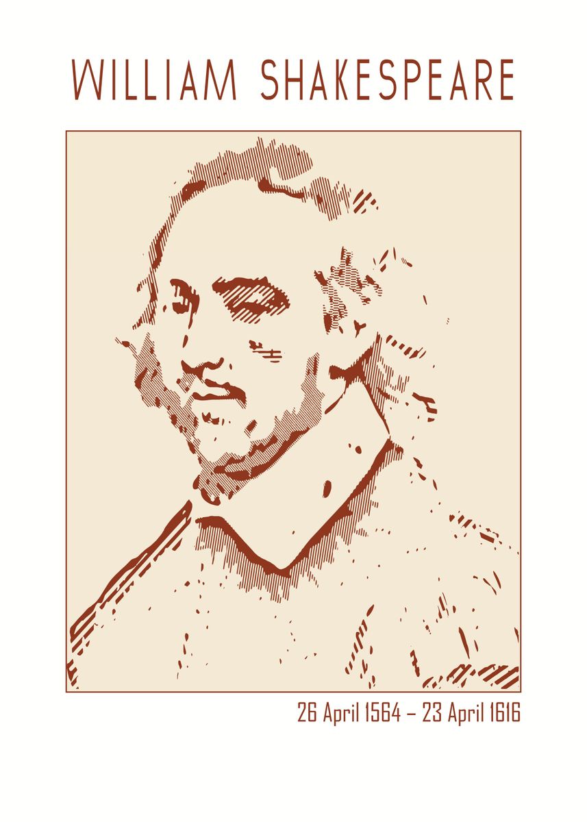 'William Shakespeare ' Poster, picture, metal print, paint by The Best ...