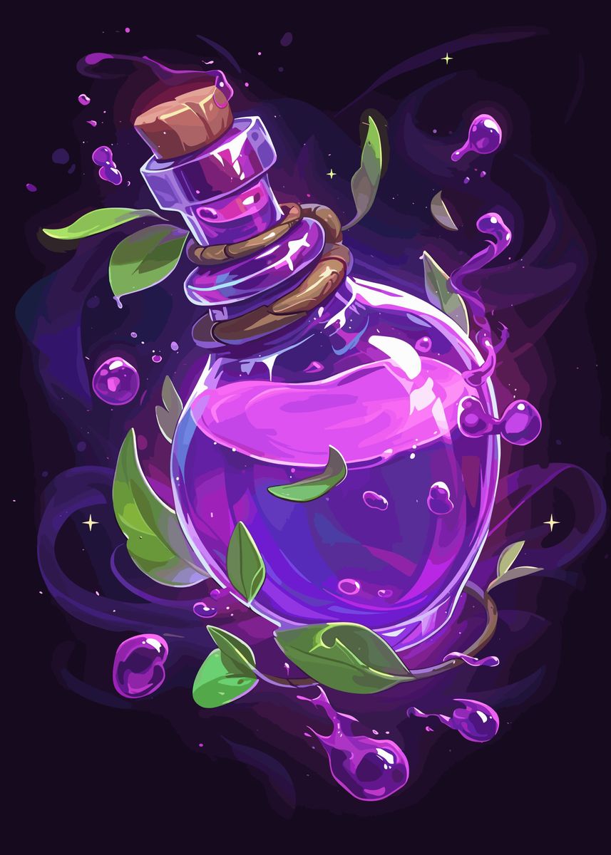 'Magical Potion' Poster, picture, metal print, paint by SuperNova ...