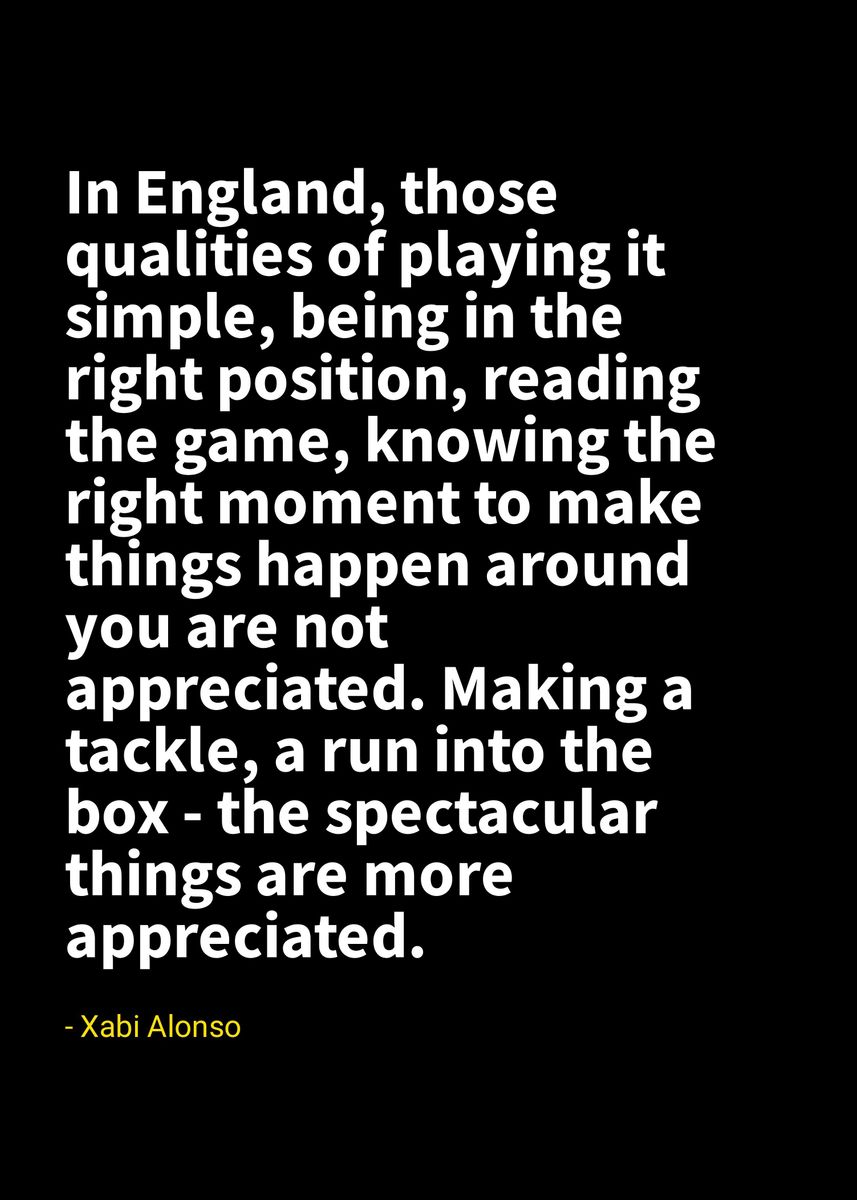 'Xabi Alonso quotes ' Poster, picture, metal print, paint by Visionary ...