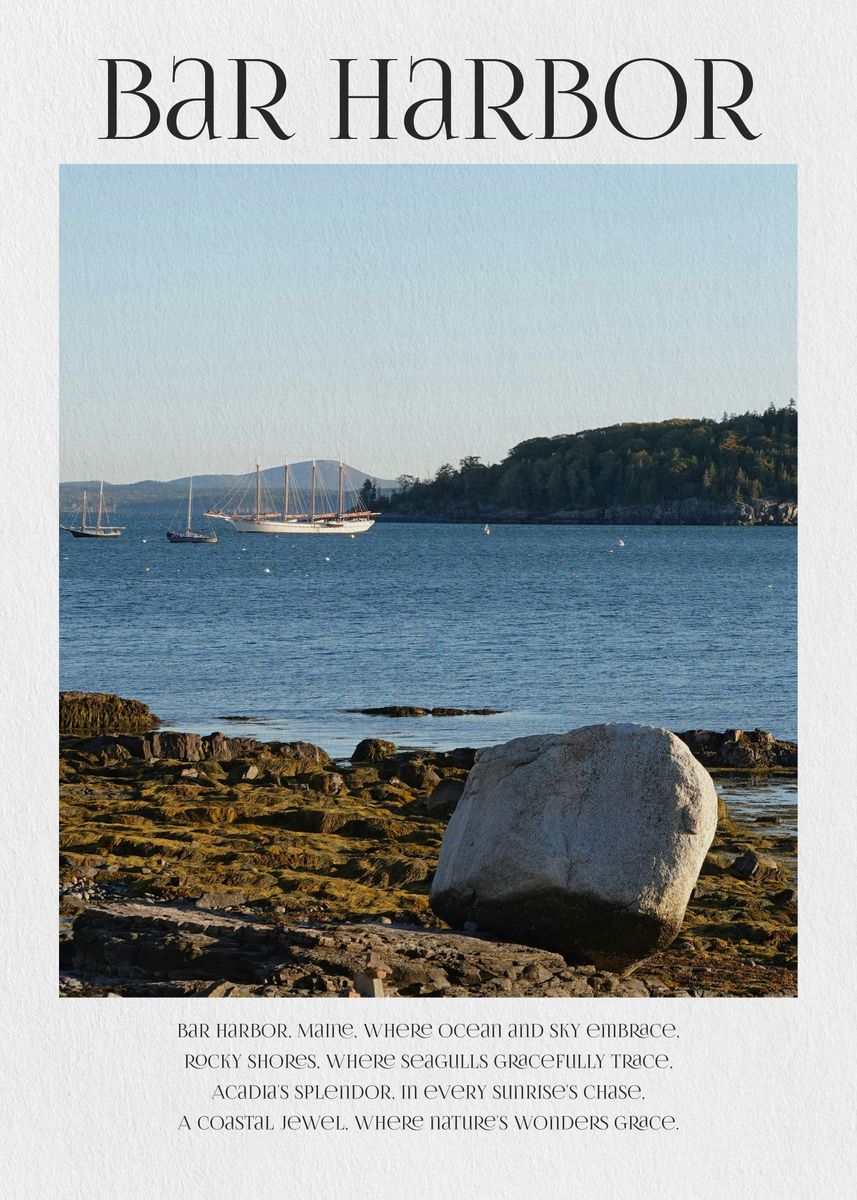 'Bar Harbor' Poster, picture, metal print, paint by Andi Permana | Displate