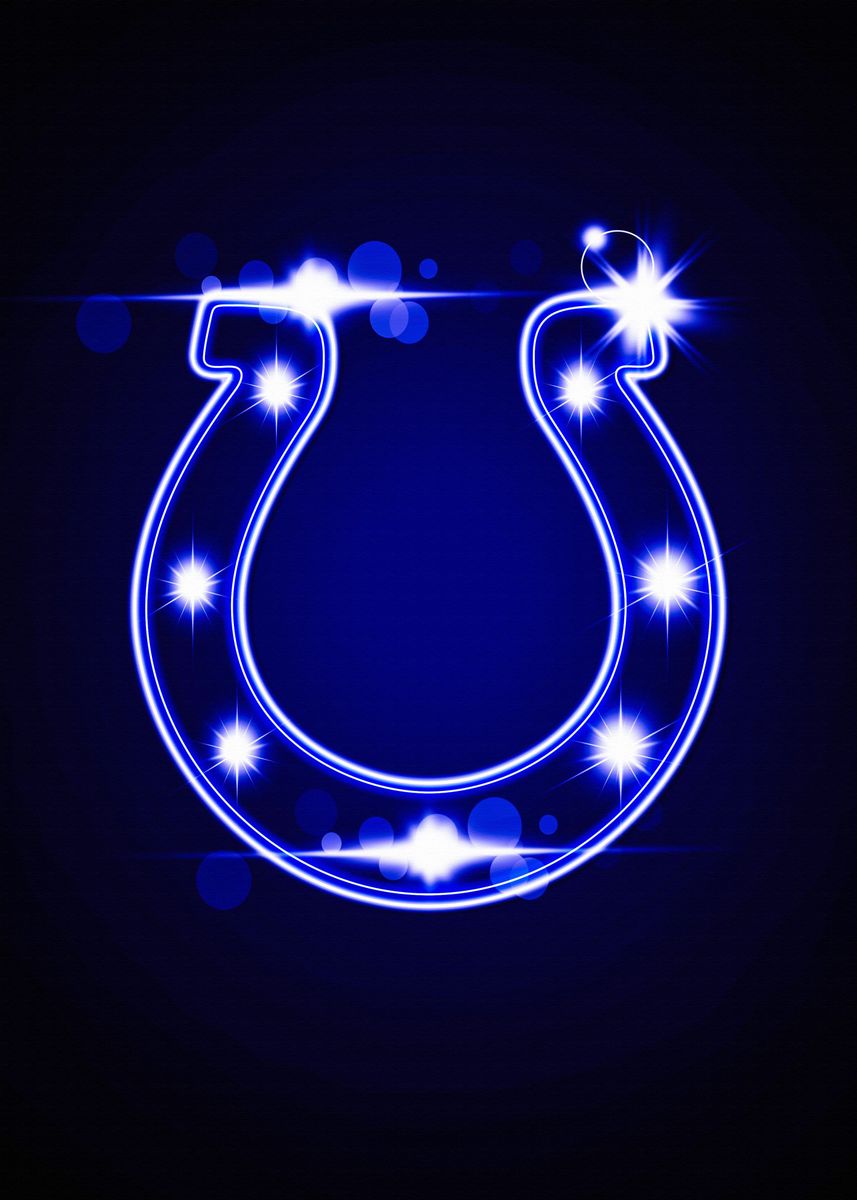 'Indianapolis Colts Neon' Poster, picture, metal print, paint by Brock ...