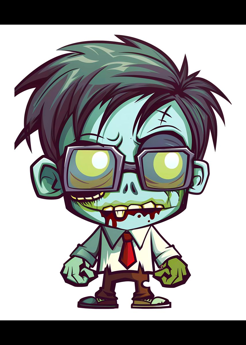 'Teacher Zombie' Poster, picture, metal print, paint by Henning Seifert ...