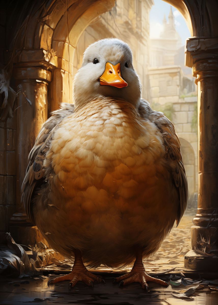 'Big Duck' Poster, picture, metal print, paint by PERMADI | Displate