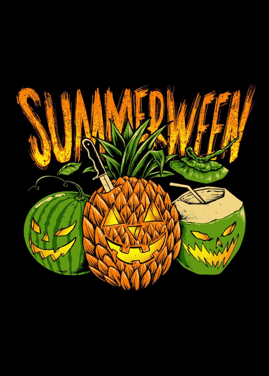 'Summerween Fruits' Poster, picture, metal print, paint by Quilimo ...