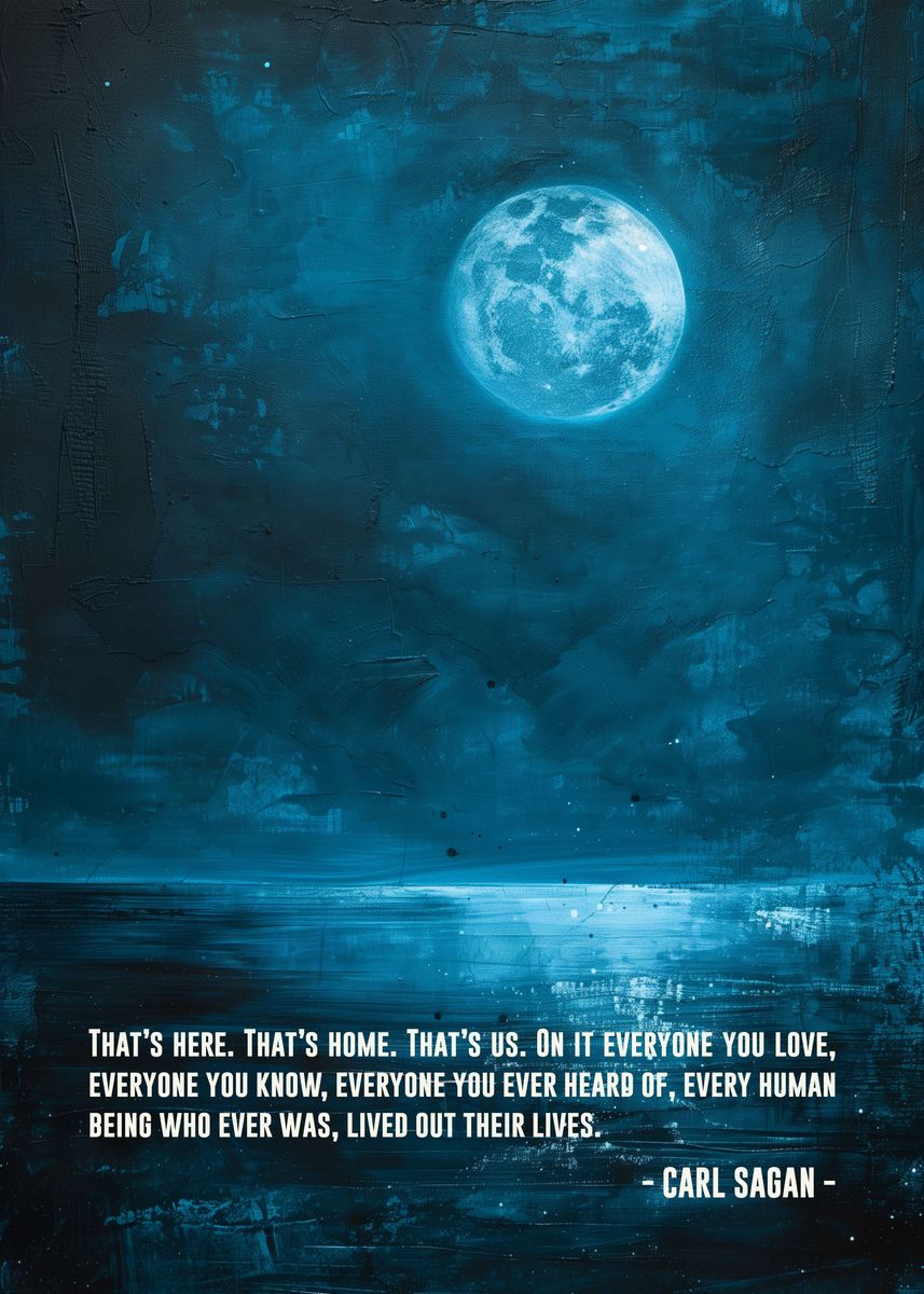 'Carl Sagan Space Quotes' Poster, picture, metal print, paint by ...