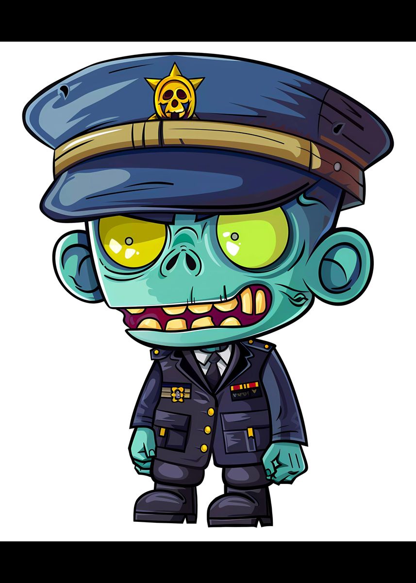 'Ship Captain Zombie' Poster, picture, metal print, paint by Henning ...