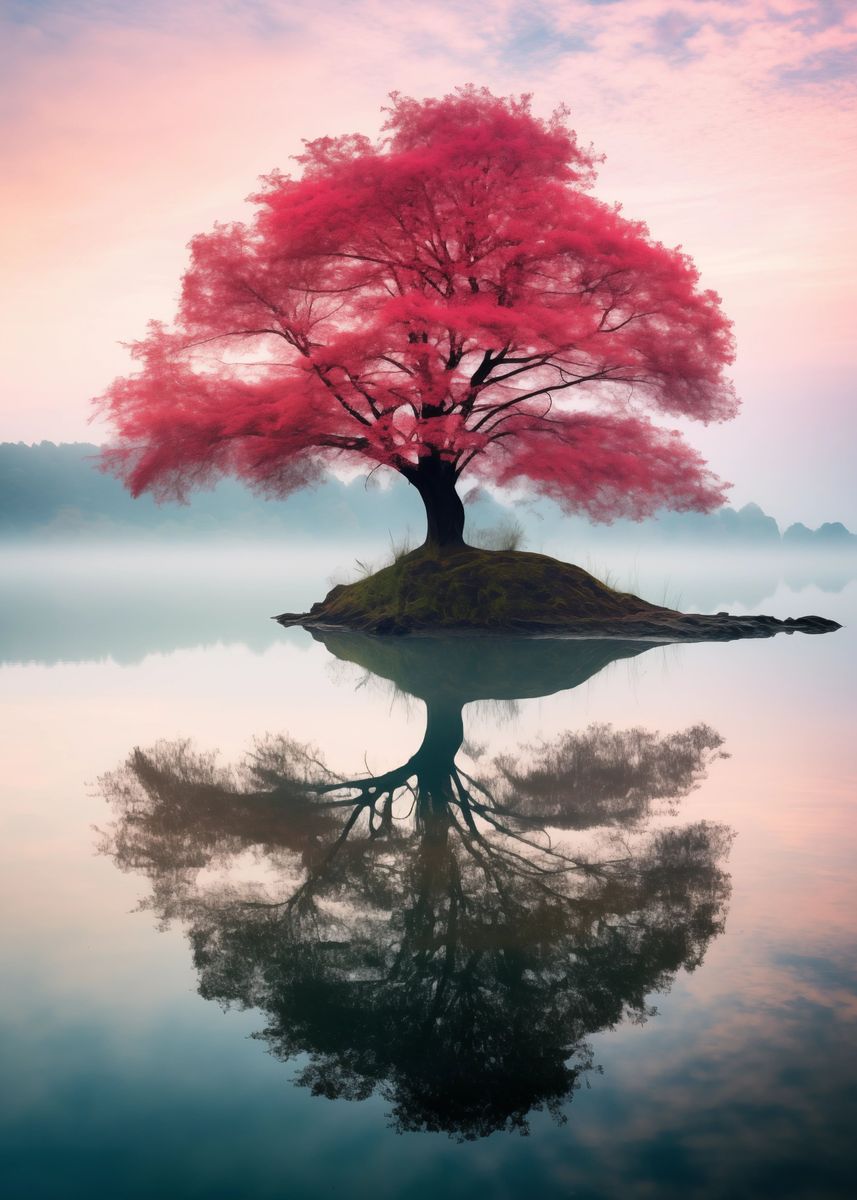 'Cherry Sakura Tree Of Life' Poster, picture, metal print, paint by ...