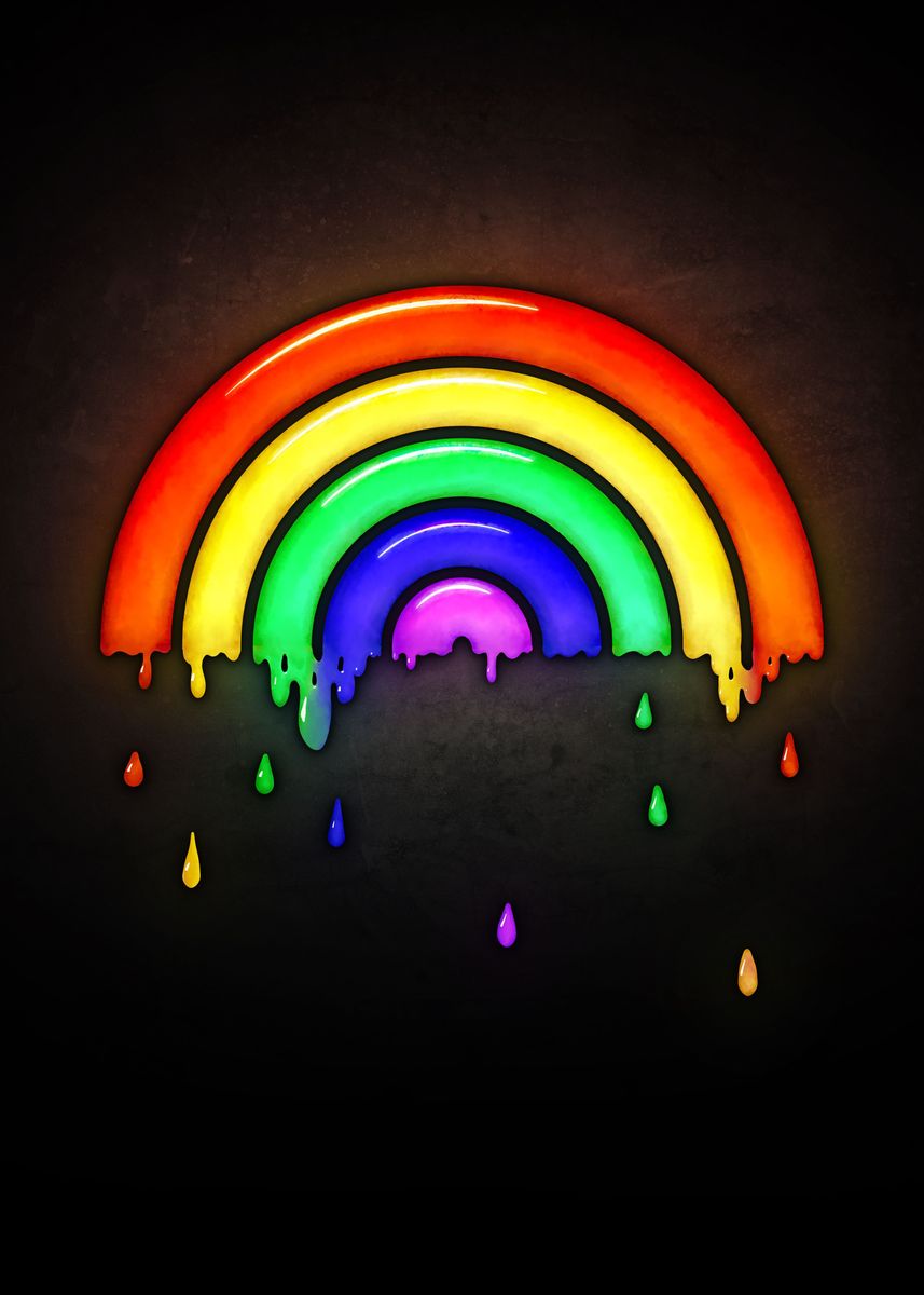 'Watercolor Glass Rainbow' Poster, picture, metal print, paint by ...