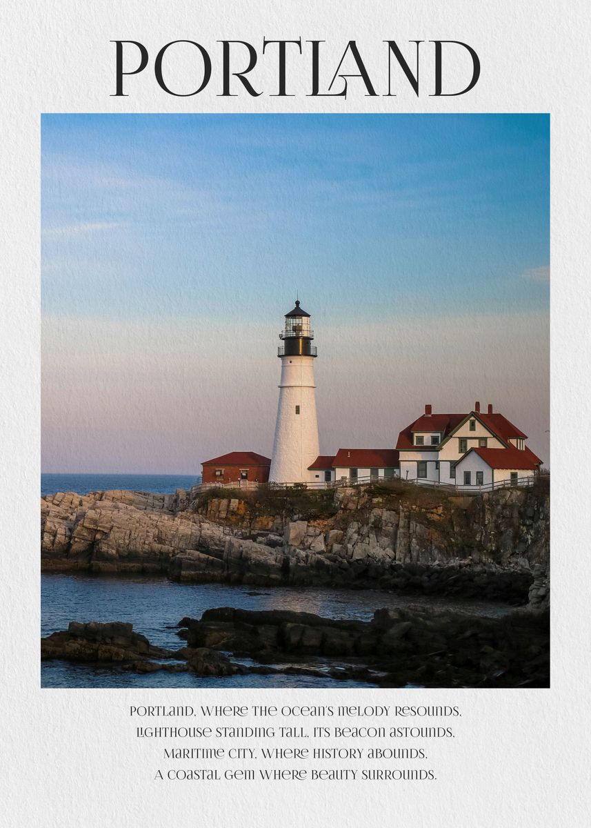 'Portland' Poster, picture, metal print, paint by Andi Permana | Displate