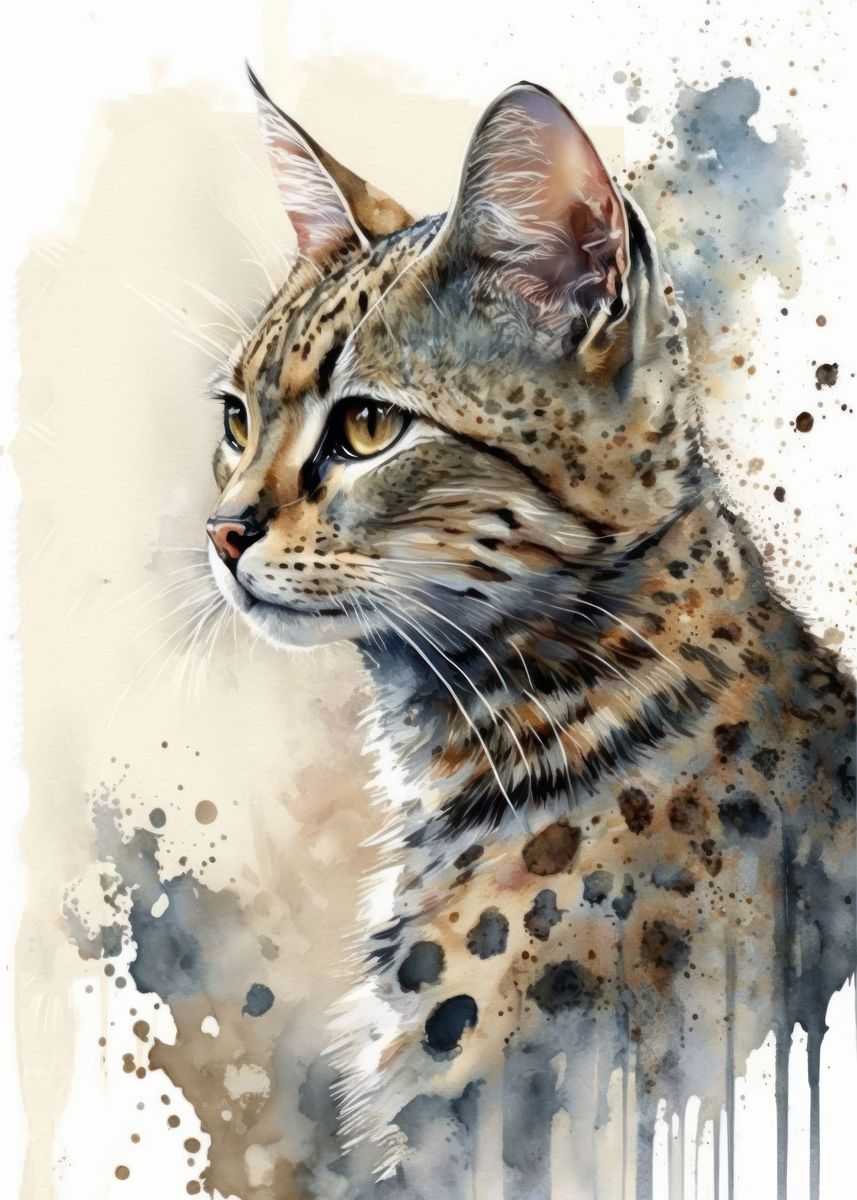 'California Spangled Cat' Poster, picture, metal print, paint by Omar ...