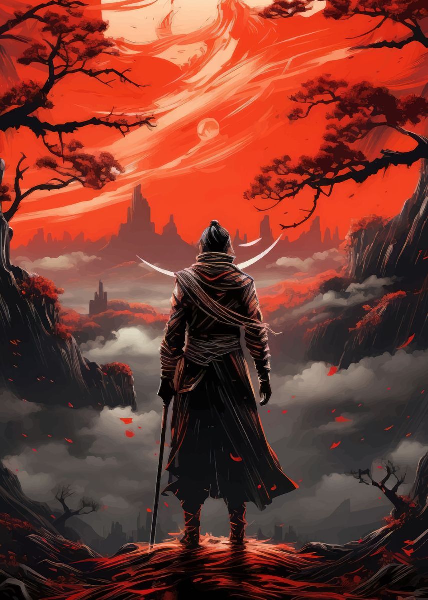 'Samurai' Poster, picture, metal print, paint by albran karan | Displate