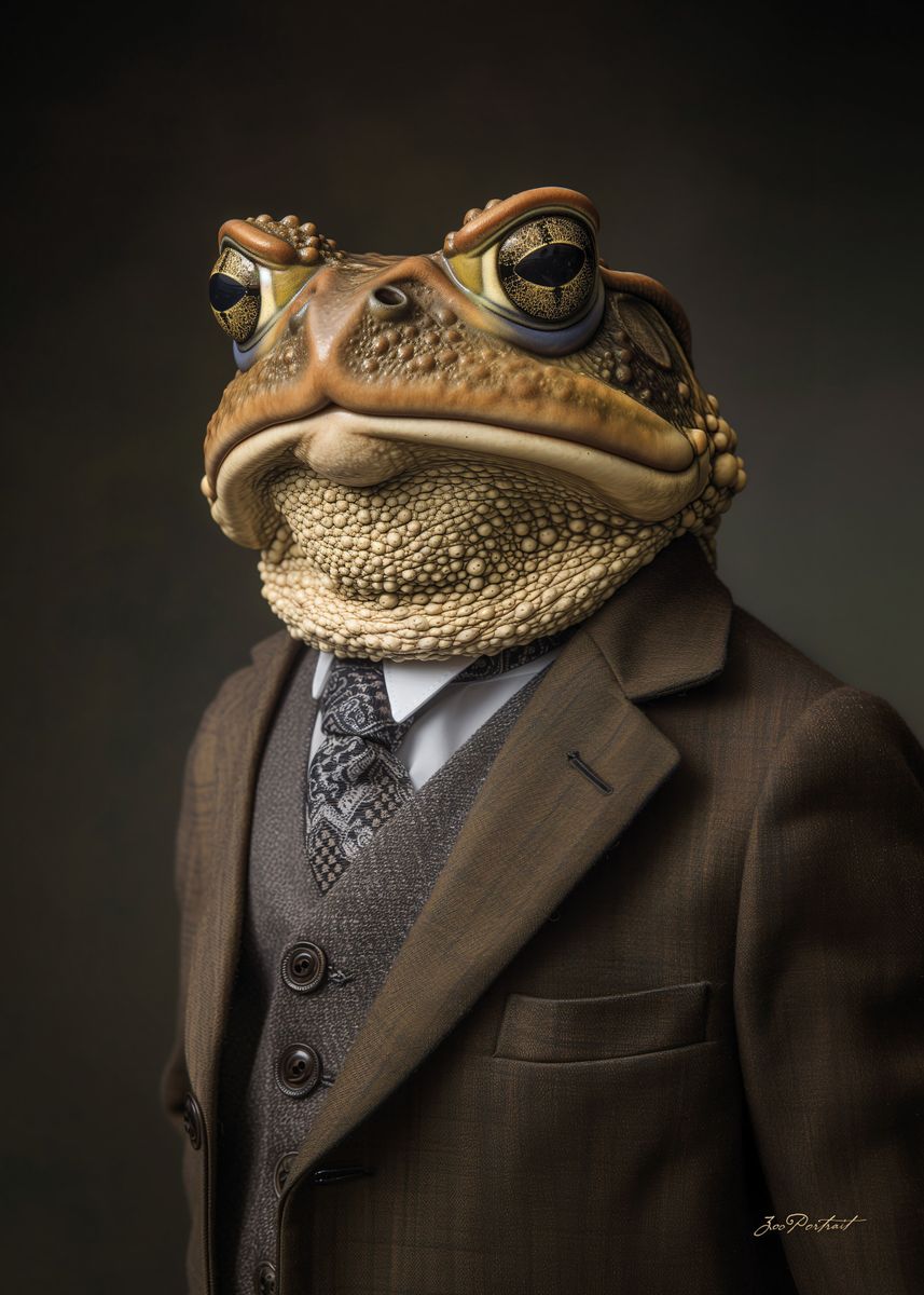 'Toad Portrait' Poster, picture, metal print, paint by Clement ...