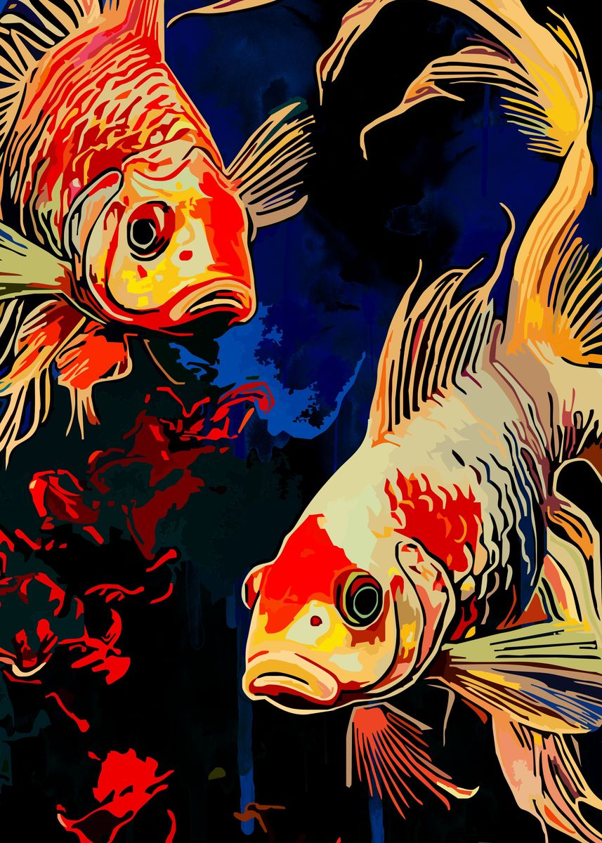 'Fish 3' Poster, picture, metal print, paint by robani88 hanif | Displate