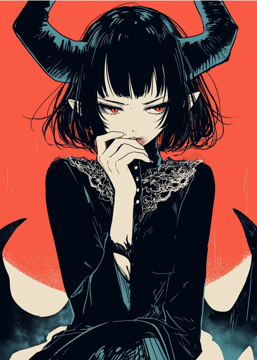 'Demon' Poster, picture, metal print, paint by Tomorrow Artz | Displate