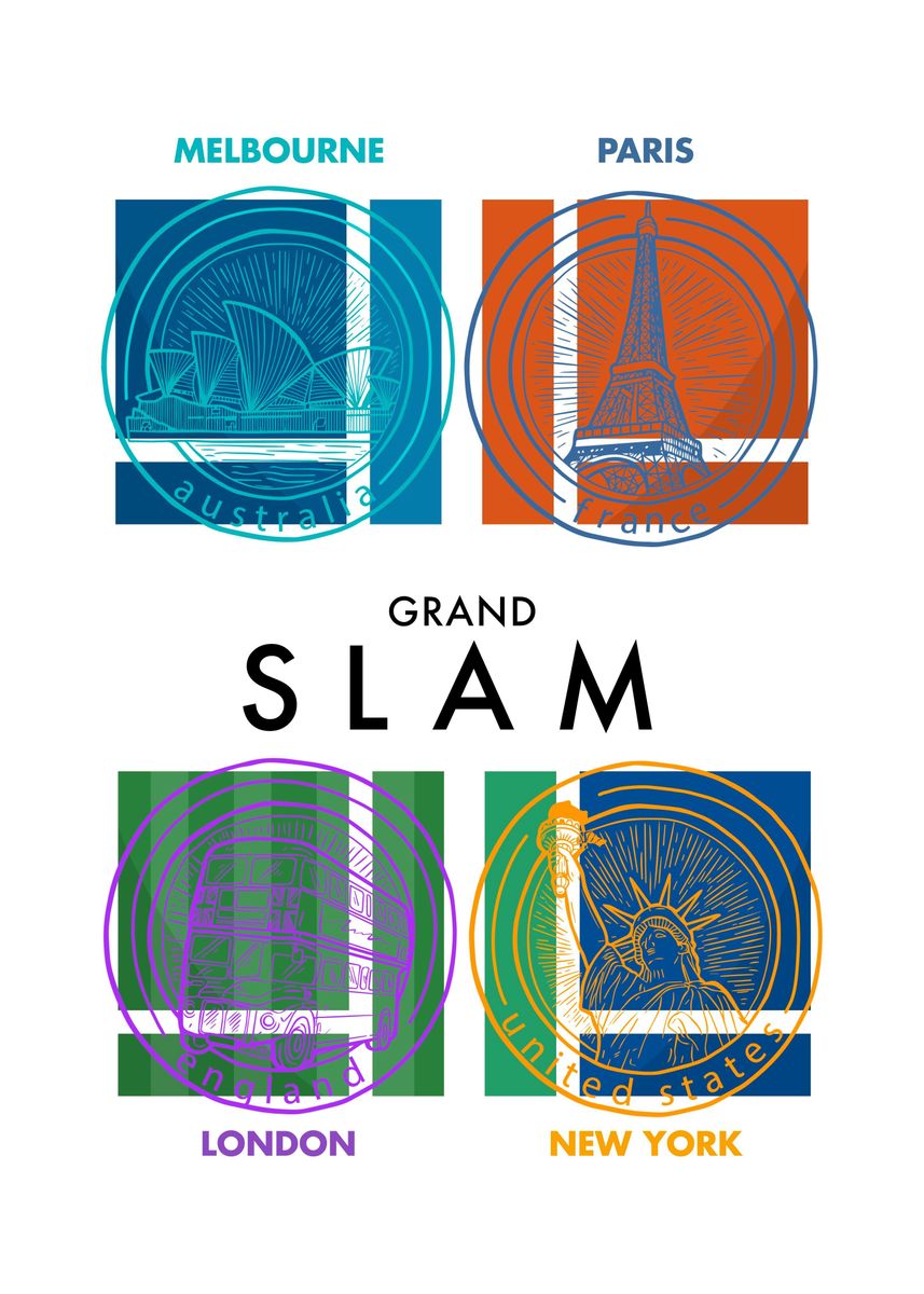 'Grand slam' Poster, picture, metal print, paint by UNIKORN | Displate