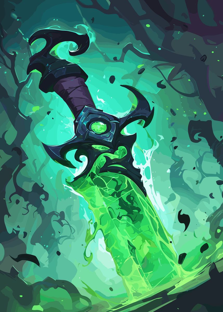 'Magical Knife' Poster, picture, metal print, paint by SuperNova | Displate