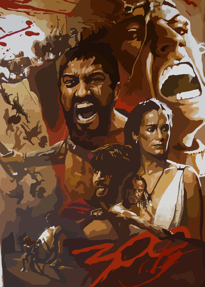 '300' Poster, picture, metal print, paint by Ying Jackal | Displate