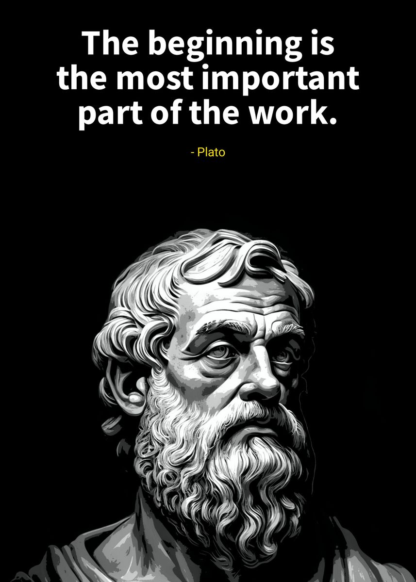 'Plato quotes ' Poster, picture, metal print, paint by CF | Displate