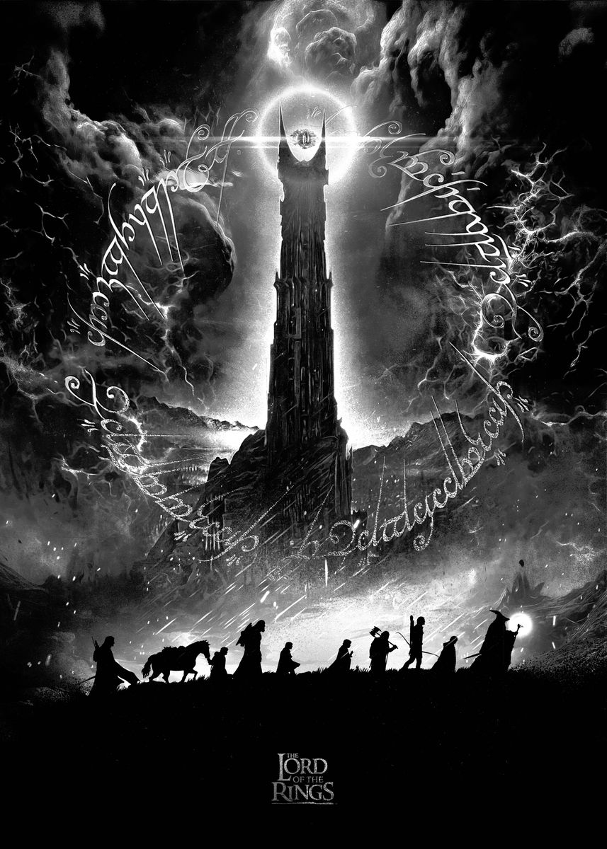 'One to Rule Them All B&W' Poster, picture, metal print, paint by ...