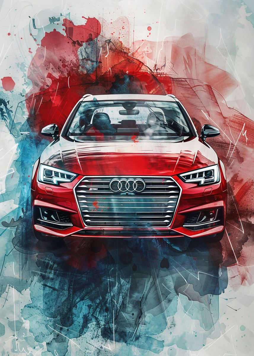 '2017 Audi A4 Avant gtron' Poster, picture, metal print, paint by ...
