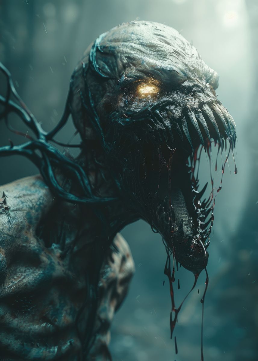 'Creepy Demon' Poster, picture, metal print, paint by GLITCHED ART ...