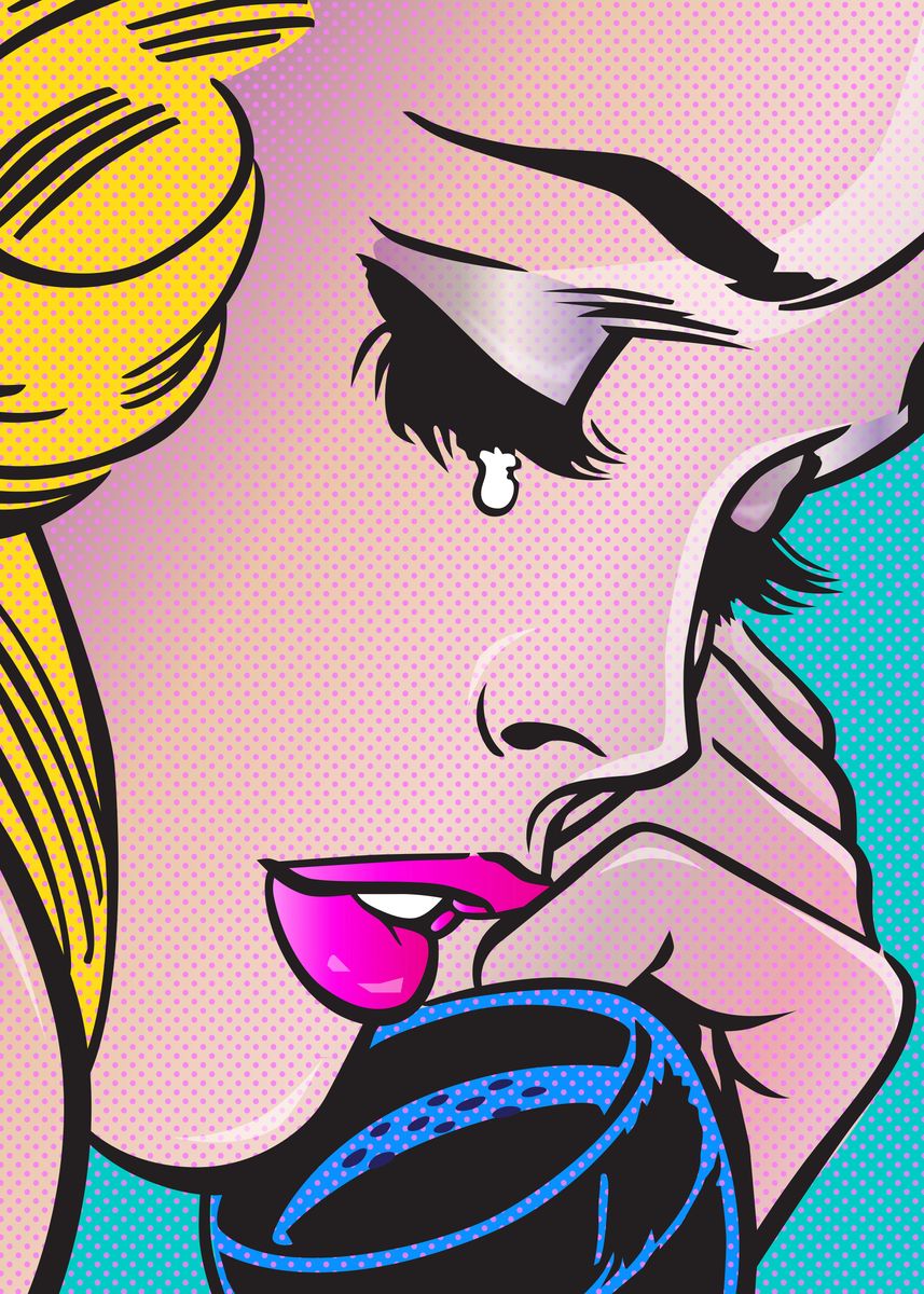 'CRYING AND TALKING' Poster, picture, metal print, paint by POP ART ...