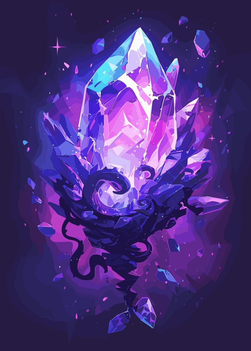 'Magical Gem' Poster, picture, metal print, paint by SuperNova | Displate