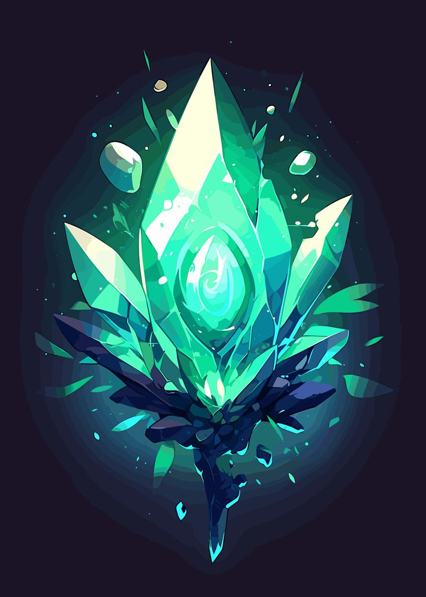'Magical Gem' Poster, picture, metal print, paint by SuperNova | Displate