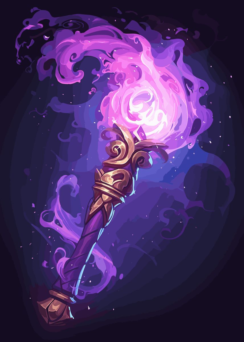 'Magical Baton' Poster, picture, metal print, paint by SuperNova | Displate