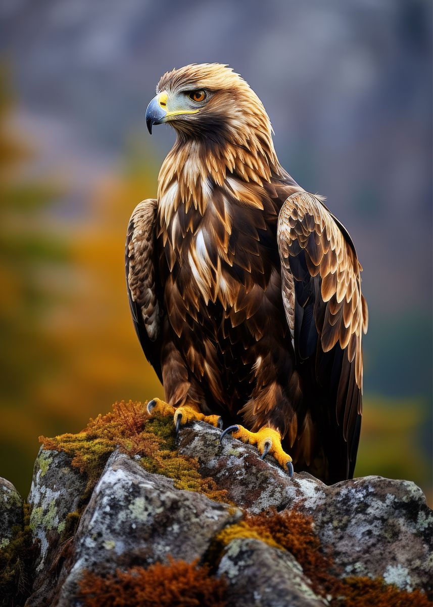 'Golden Eagle' Poster, picture, metal print, paint by Graphics GC ...