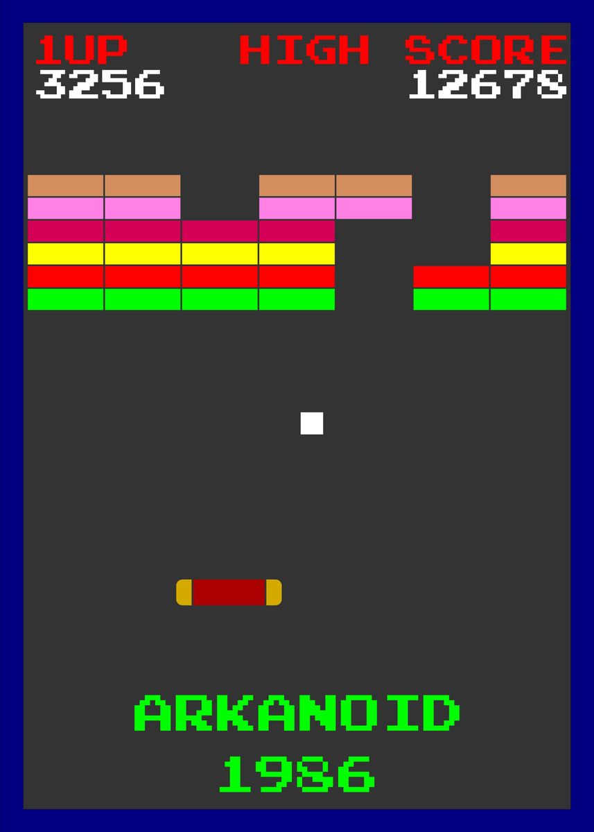 'ARKANOID 1986' Poster, picture, metal print, paint by Biliacci | Displate